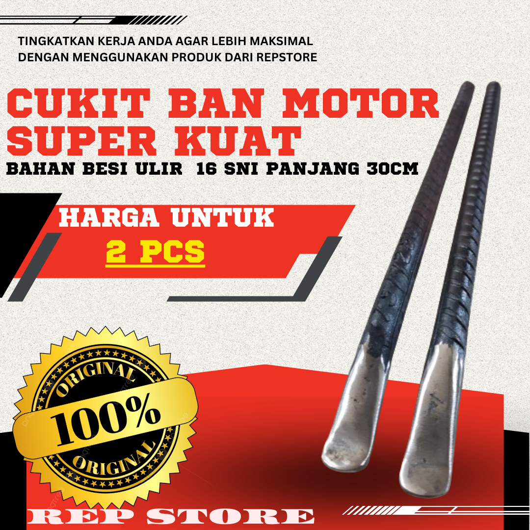 Cukit Ban Motor Cukil ban motor besi baja beton ulir 13 SNI dua batang ...
