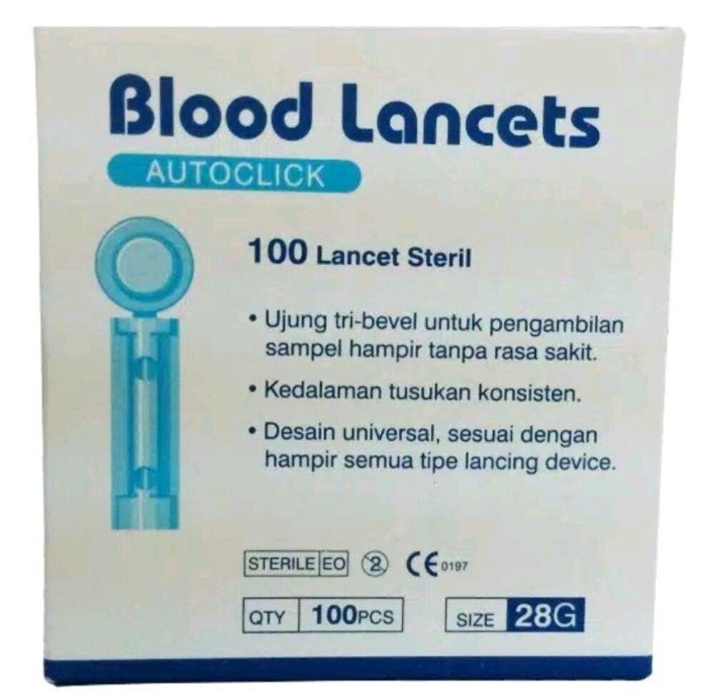 Jarum blood lancet 28g onemed autoclick box isi 100 | Lazada Indonesia