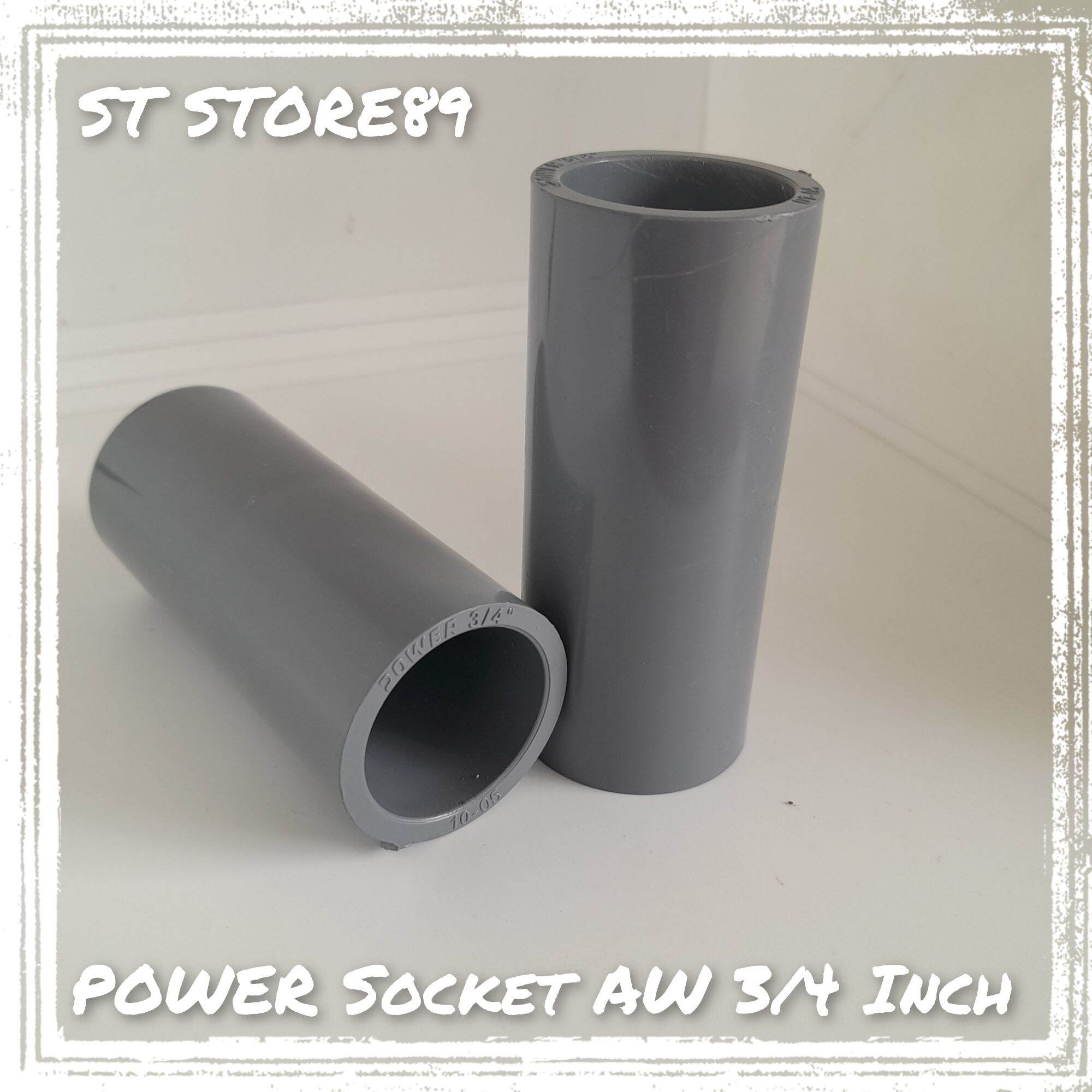Sambungan Pipa PVC Paralon Socket AW 3/4 inch Merk POWER (Avian Brands ...