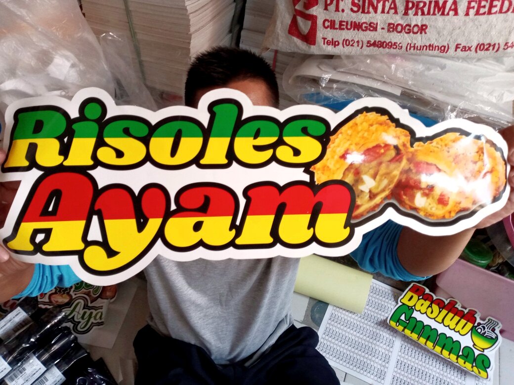 STIKER KACA GEROBAK TULISAN RISOLES AYAM | Lazada Indonesia