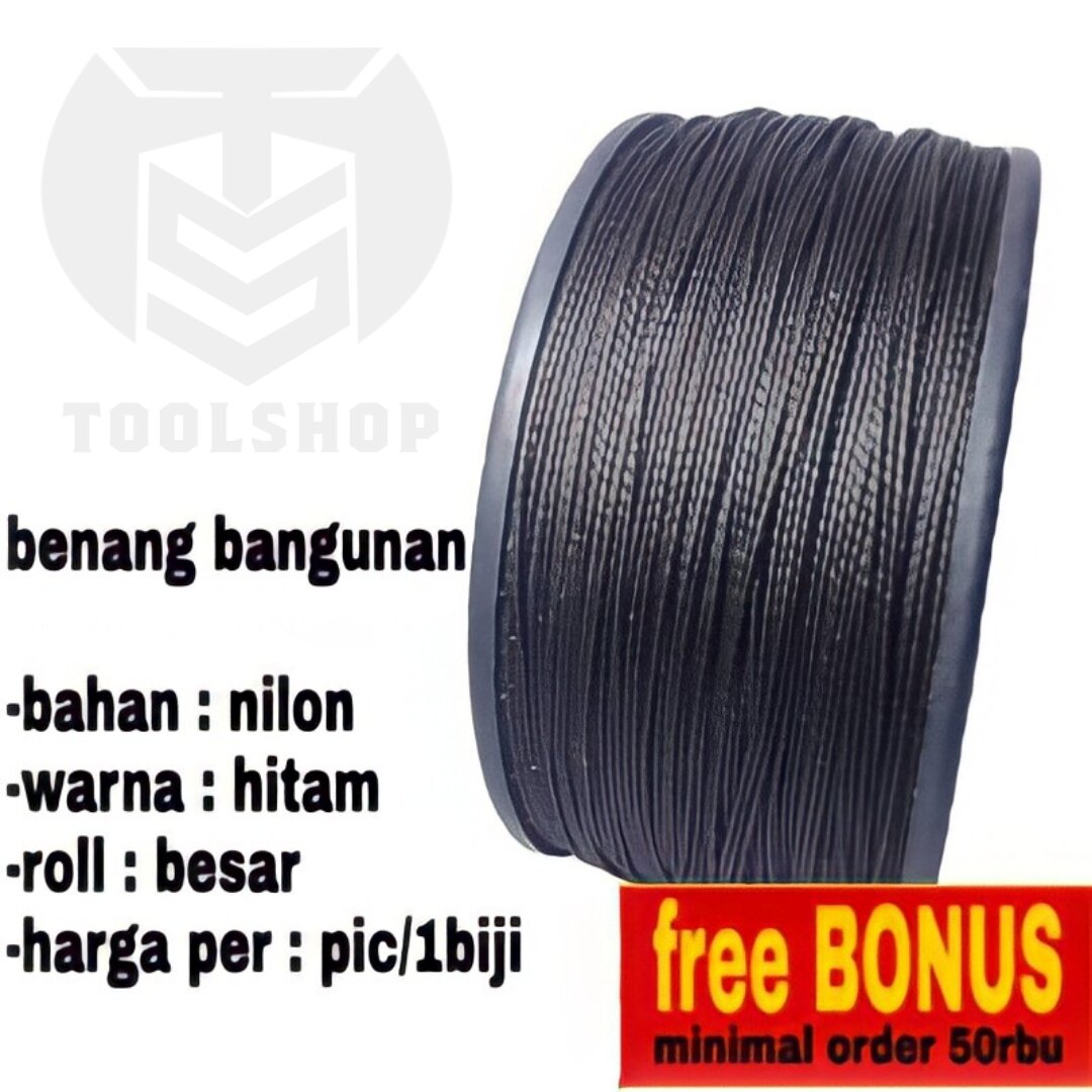 Benang Nilon Hitam 30 Meter Benang Sol Benang Kerajinan | Lazada Indonesia