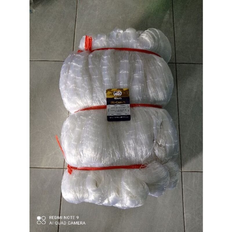 JARING IKAN MOMOI jaring serabut milenium ply 8 ukuran 3inch-4inch ...