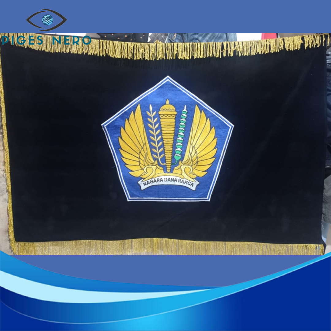 Bendera Ruangan / Pataka Logo KEMENKEU 90 x 135 cm - Bordir | Lazada ...