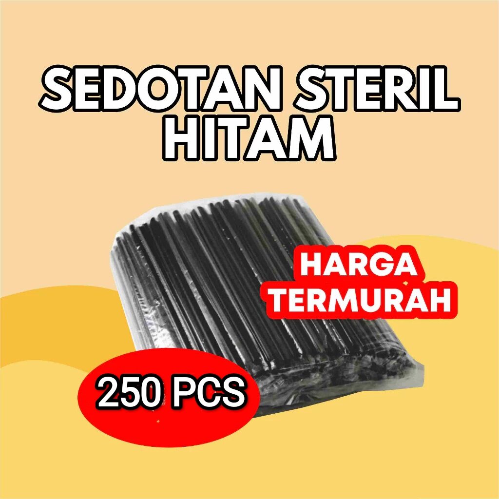 Sedotan Hitam Steril 6 mm 20 cm Isi 250 Pcs | Lazada Indonesia