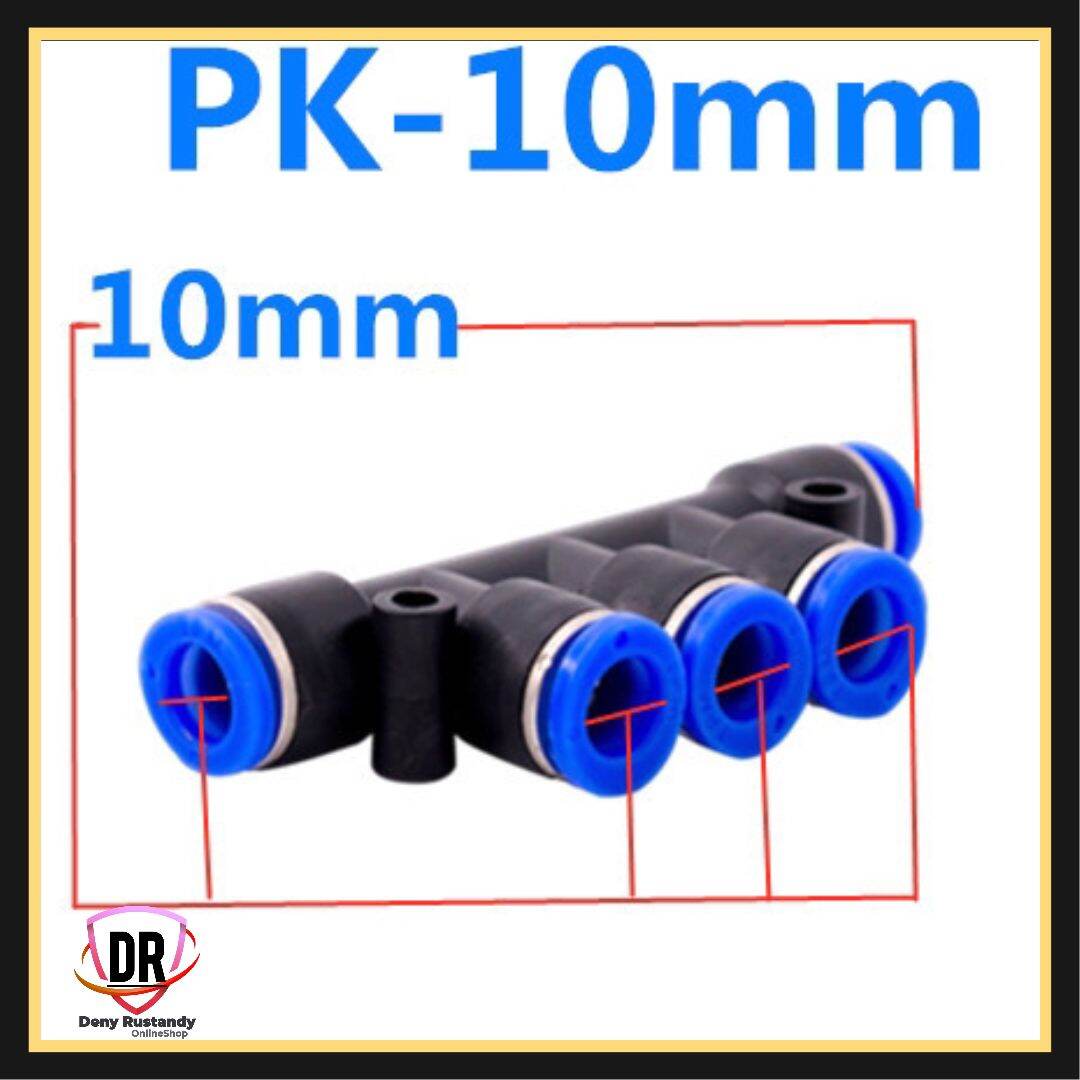 Pneumatic Fitting Quick Connector 5 Way Arah Cabang Splitter Selang ...