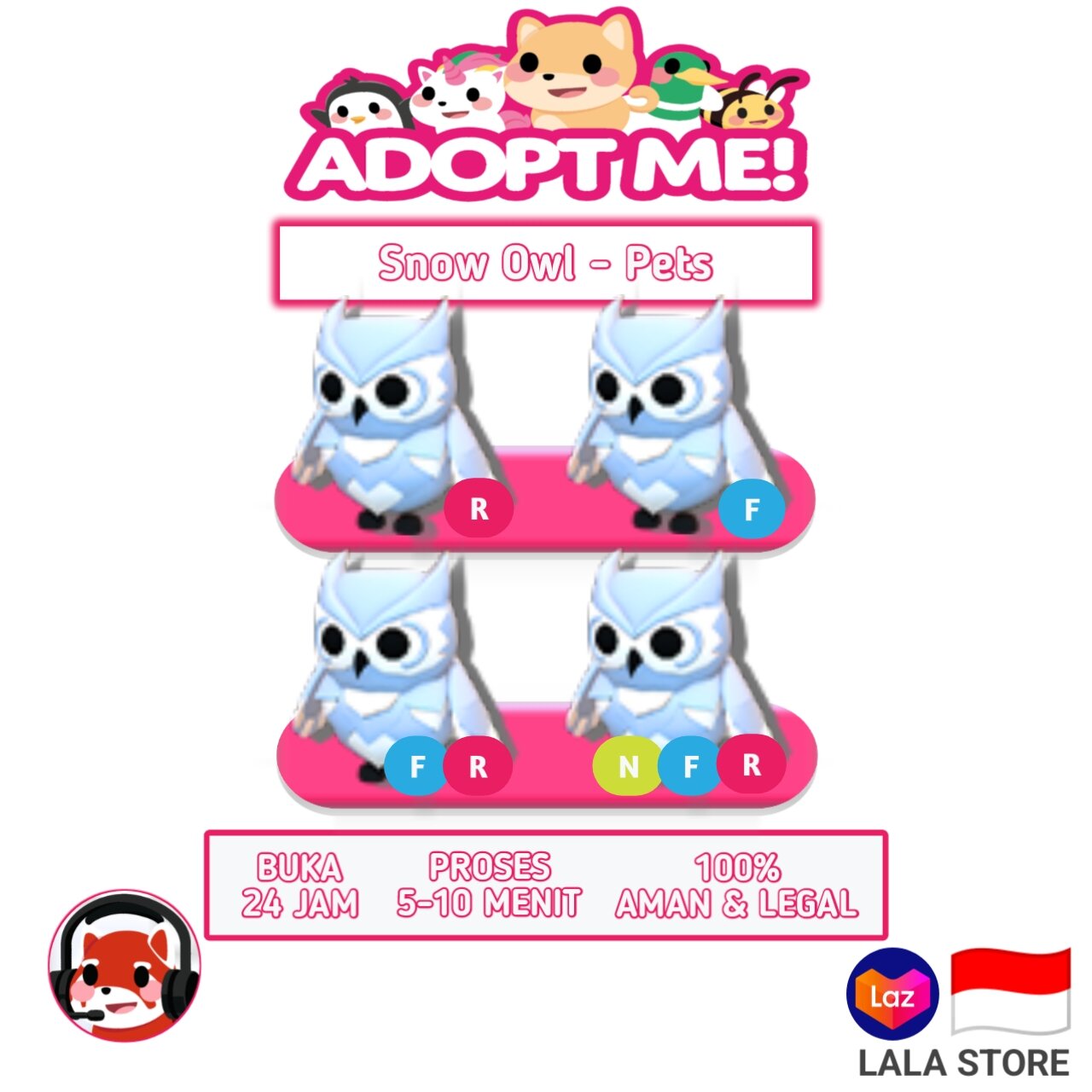 Adopt Me - Snow Owl - Roblox | Lazada Indonesia