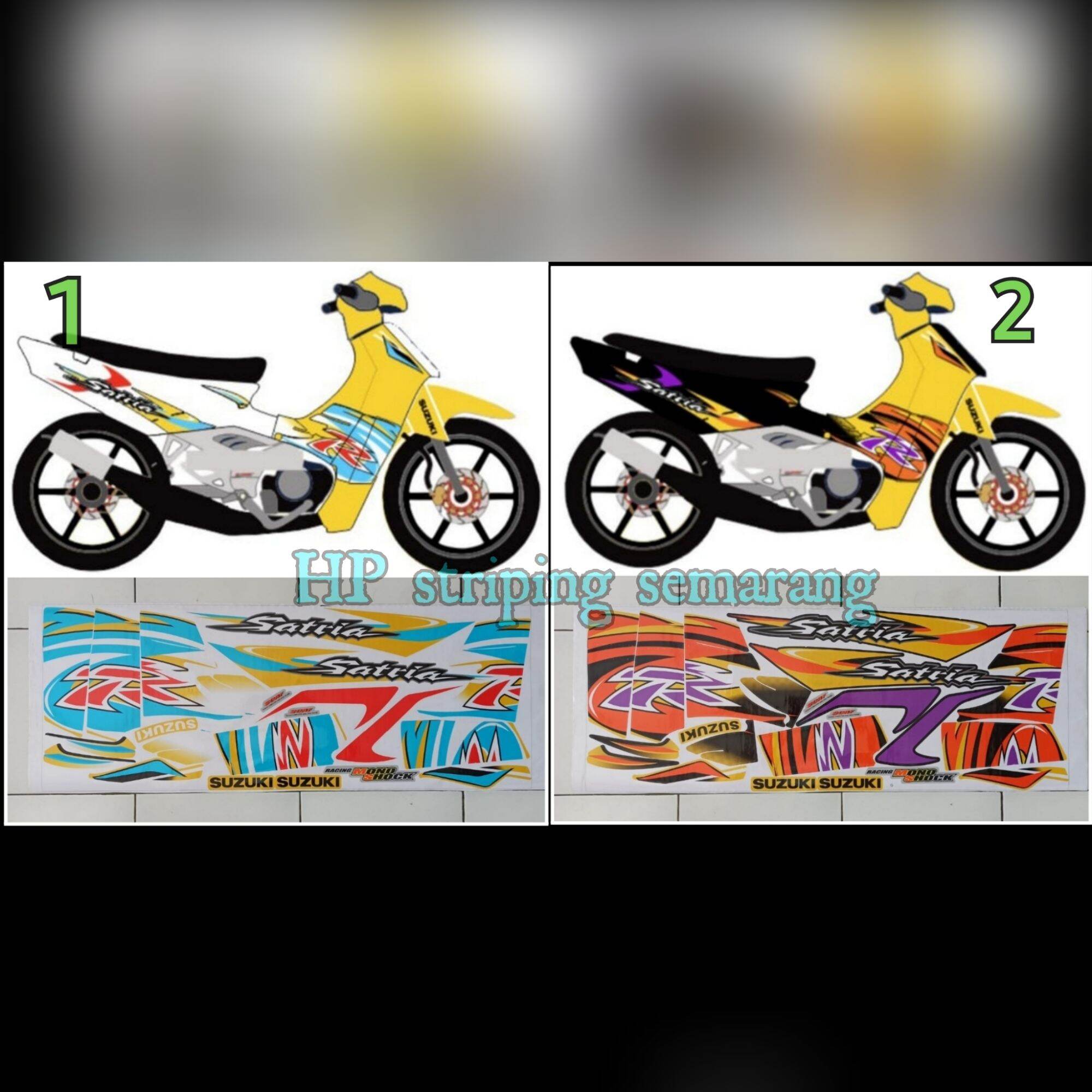 Striping Suzuki Satria Lumba costum Underbone , Biru, Merah, Kuning ...
