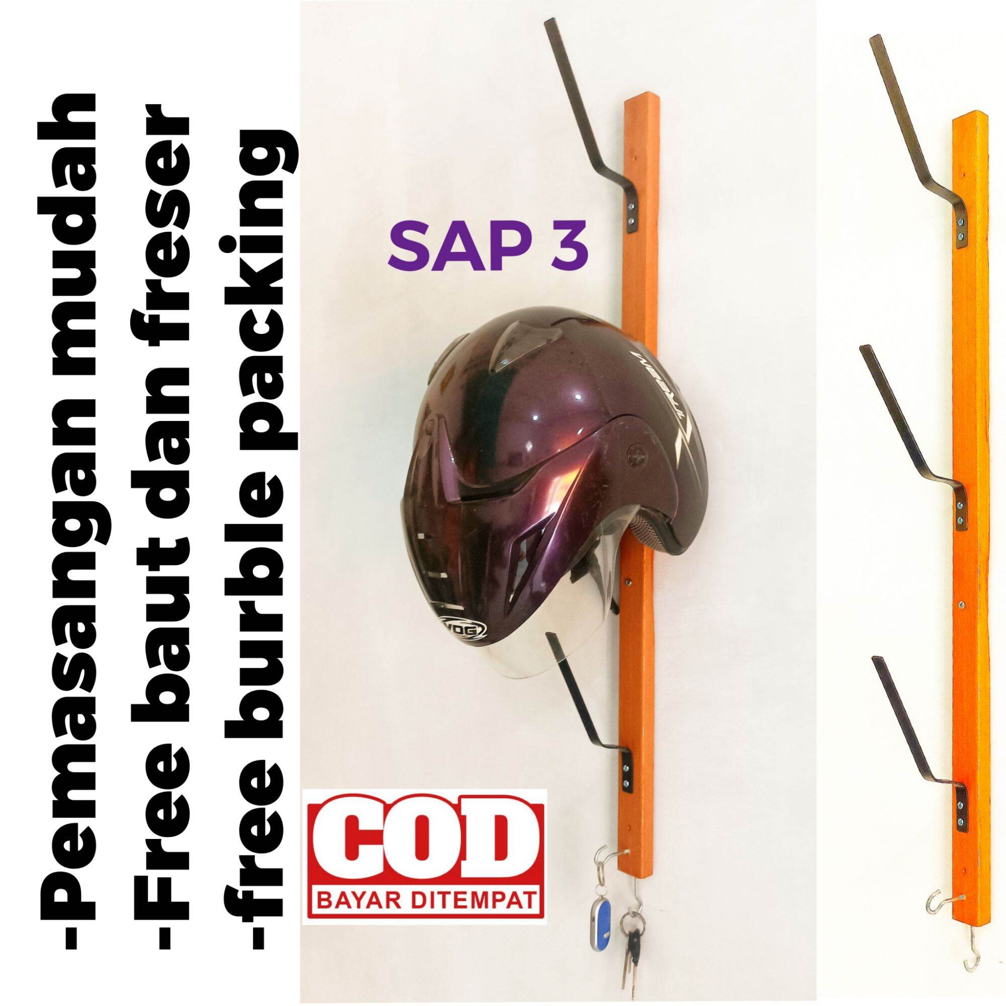 rak helm sap 3 | Lazada Indonesia