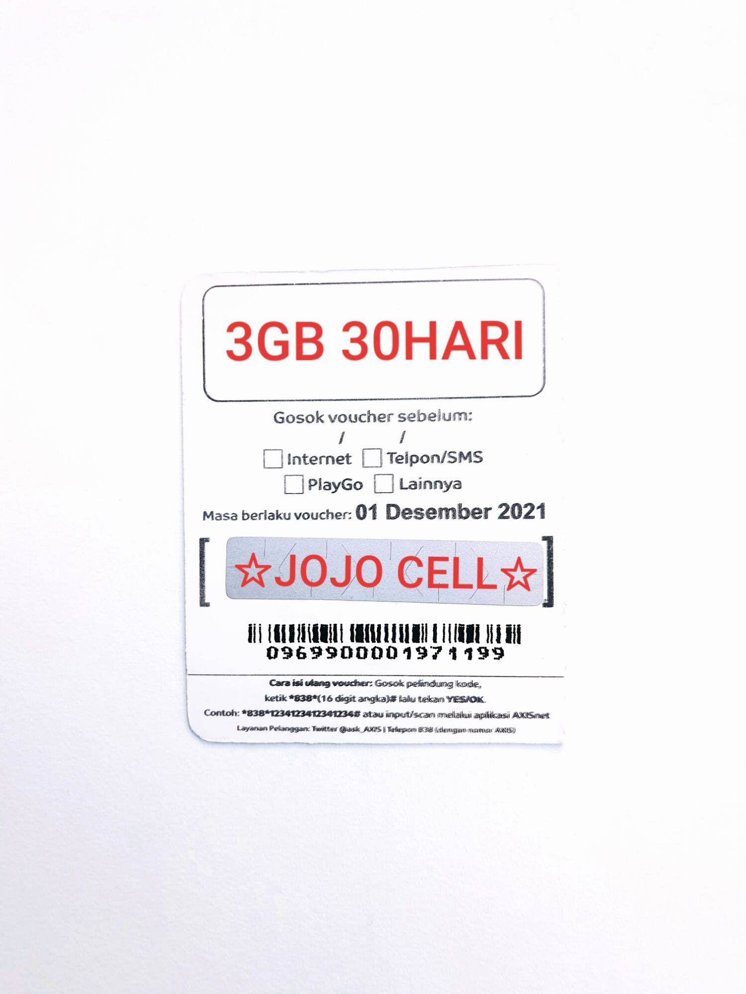 AXIS AIGO 3GB 30HARI (UPSIZE 5GB) | Lazada Indonesia