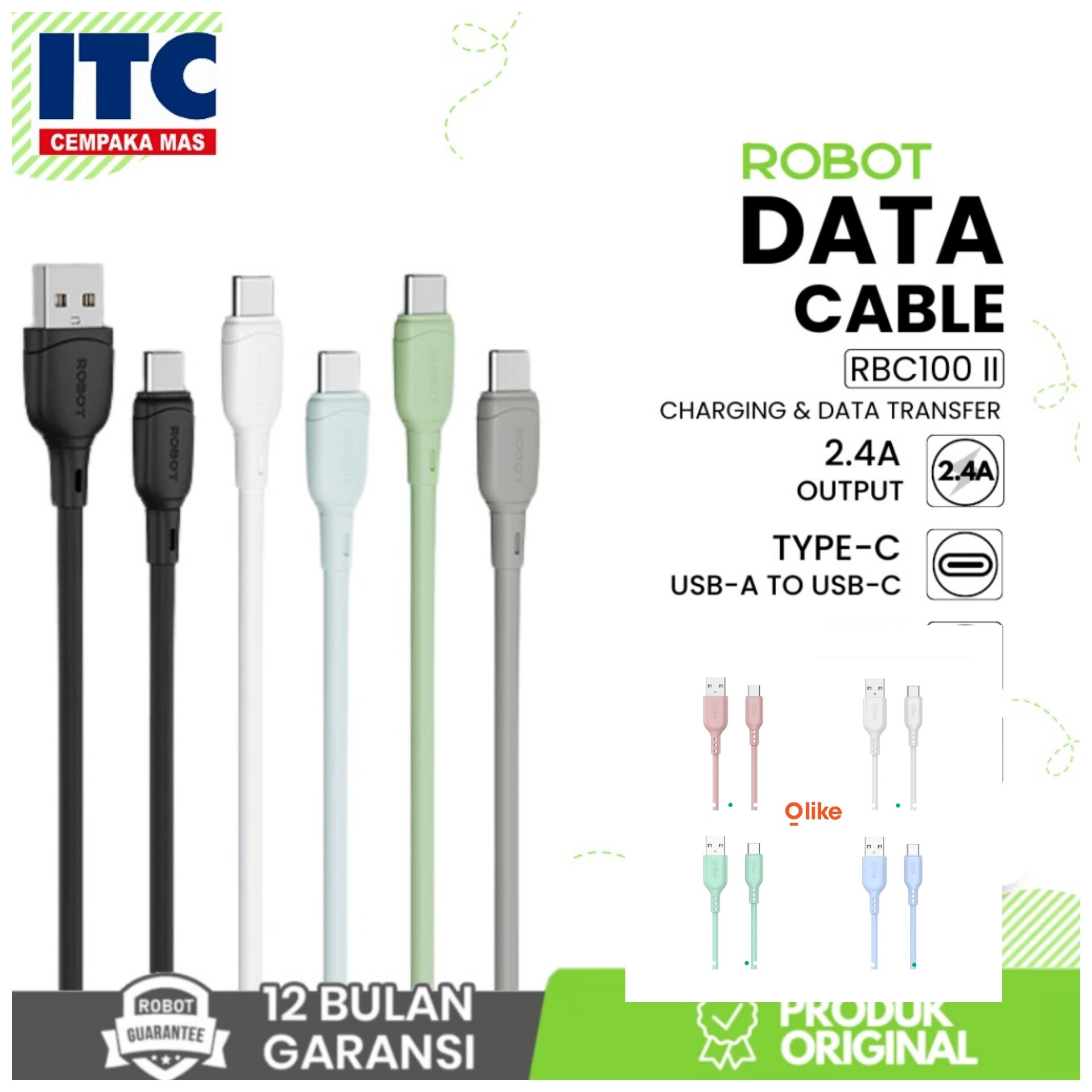 Kabel Robot Tipe C Original RBC100S Non Pack RBC100 RBC Olike D306C ...
