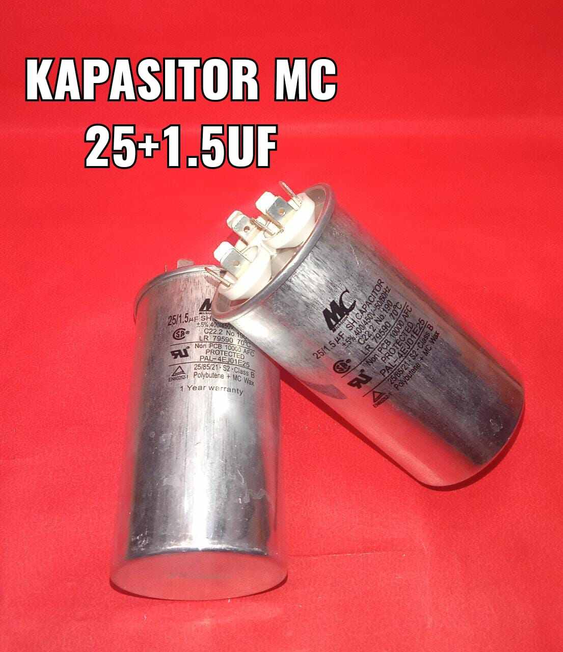 Kapasitor Capasitor Double Kompresor AC LG 1 PK MC 25 + 1.5 mf uf | Lazada Indonesia
