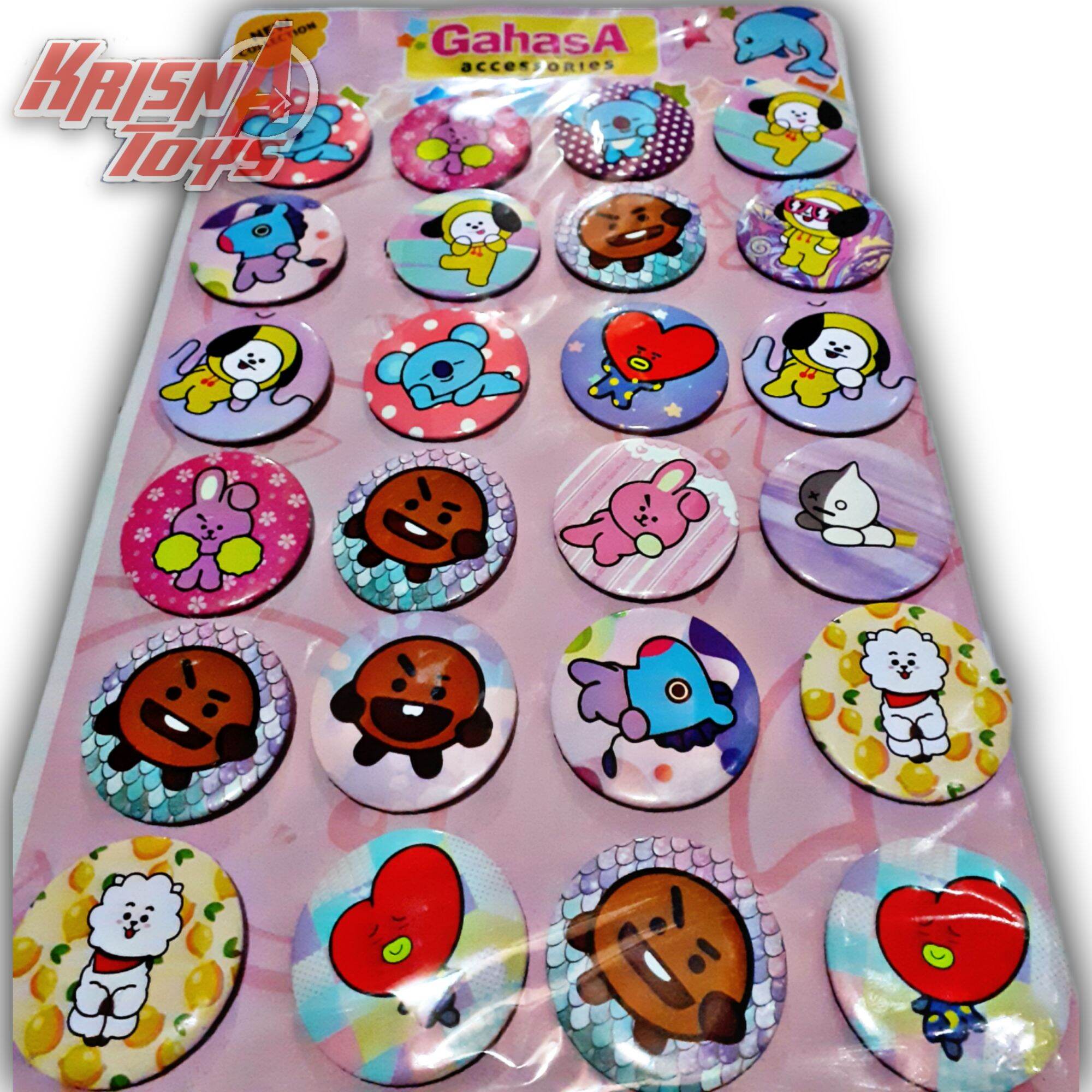 PIN BROS KARAKTER LUCU/AKSESORIS BROS LARAKTER isi 24pcs/Lembar ...