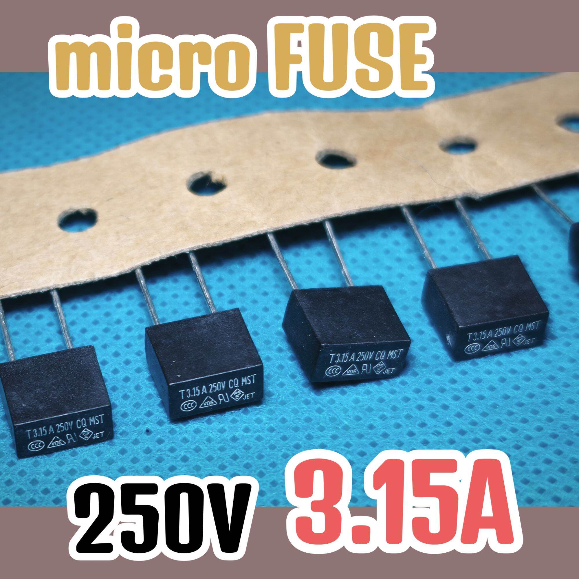 Mini Fuse Micro Fuse sekring sikring T3.15A 250V fuse 3.15 A 250 V 3 ...