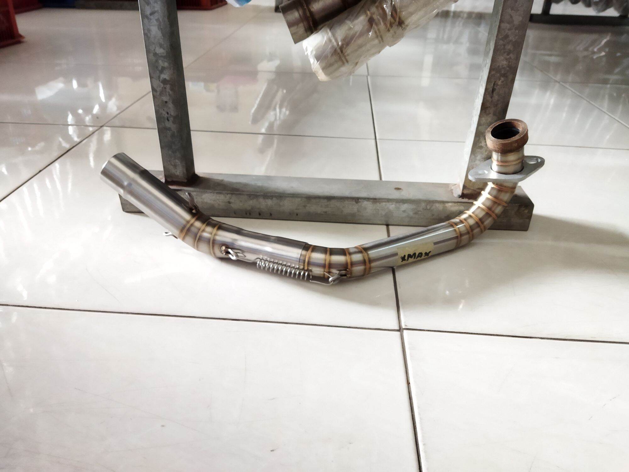 Pipa leher Header knalpot racing Yamaha XMAX 250CC Full Stainless d38 ...