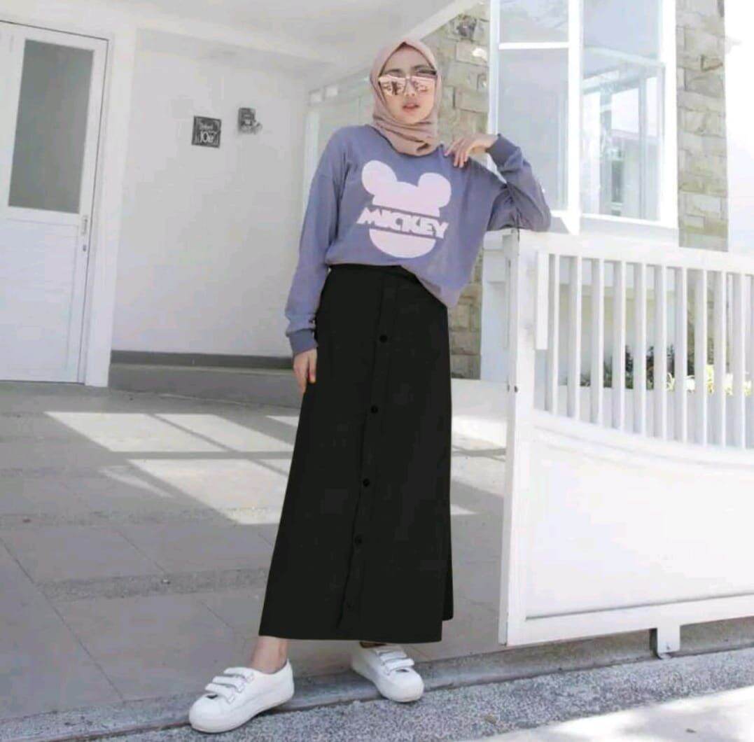 rok ootd ala selebgram hijab remaja,rok ootd hijan style remaja, rok ...