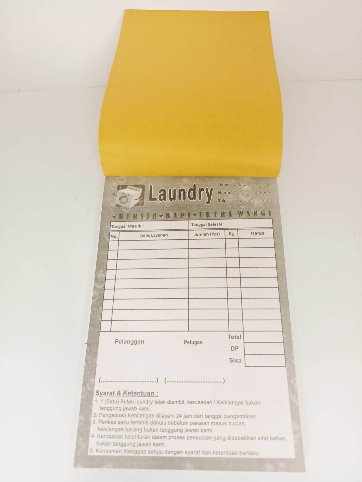 Nota loundry 1/4 f4 /buku nota hvs isi 50 lembar /Nota murah/Buku Nota ...
