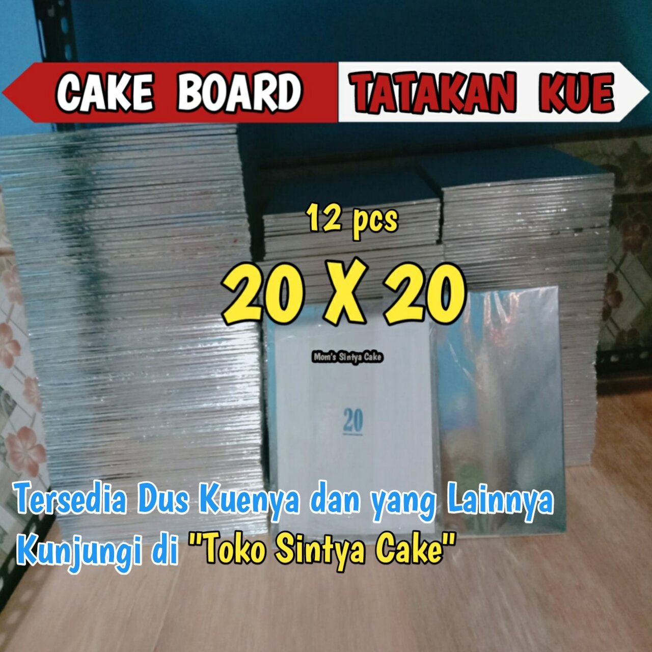 Tatakan Kue 20x20 cm 1 Lusin / Alas Kue Ulang Tahun / Cake Board ...