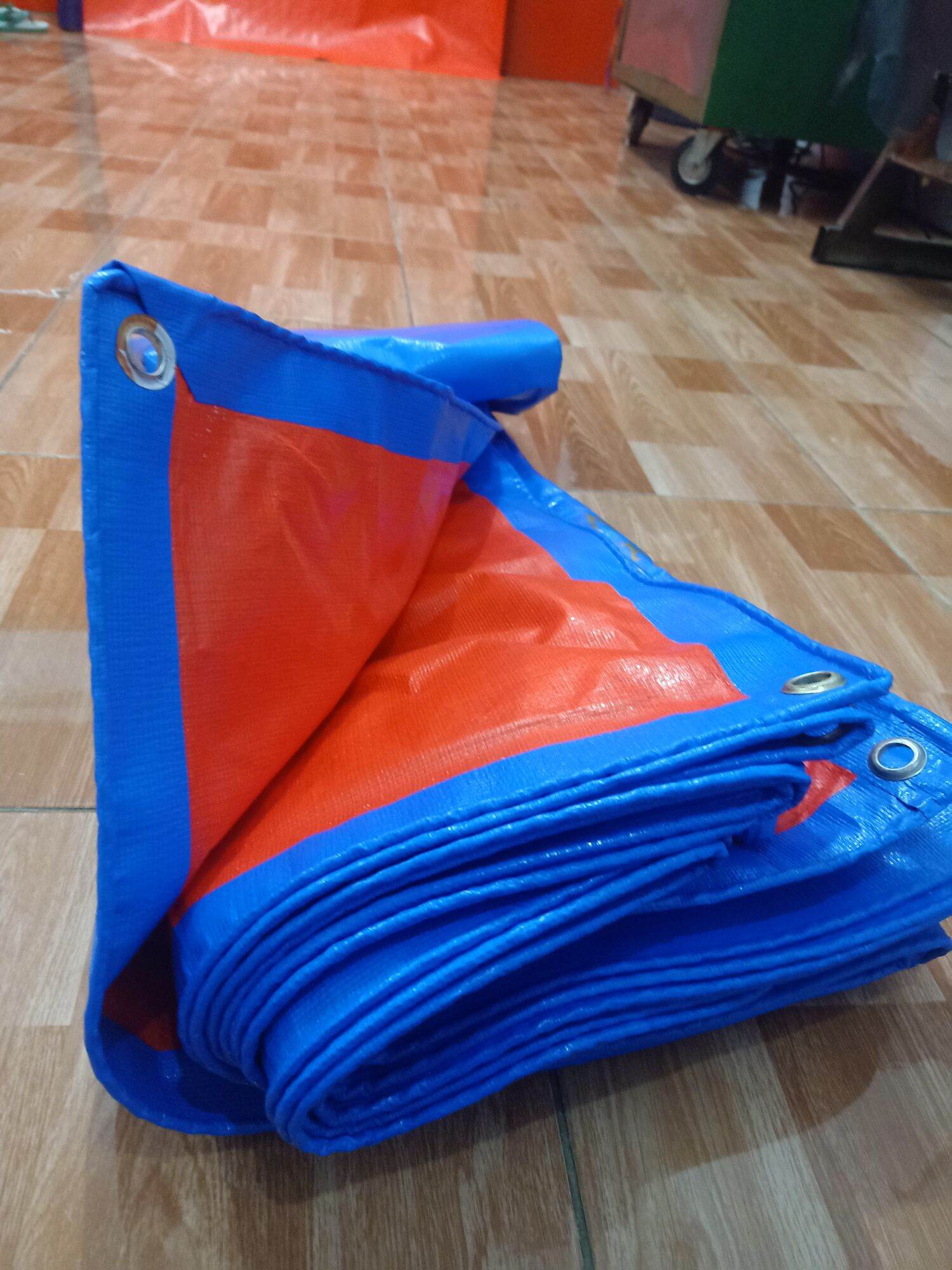terpal plastik (type A5 SUPER)ukuran 4x6m, warna biru oren. | Lazada ...