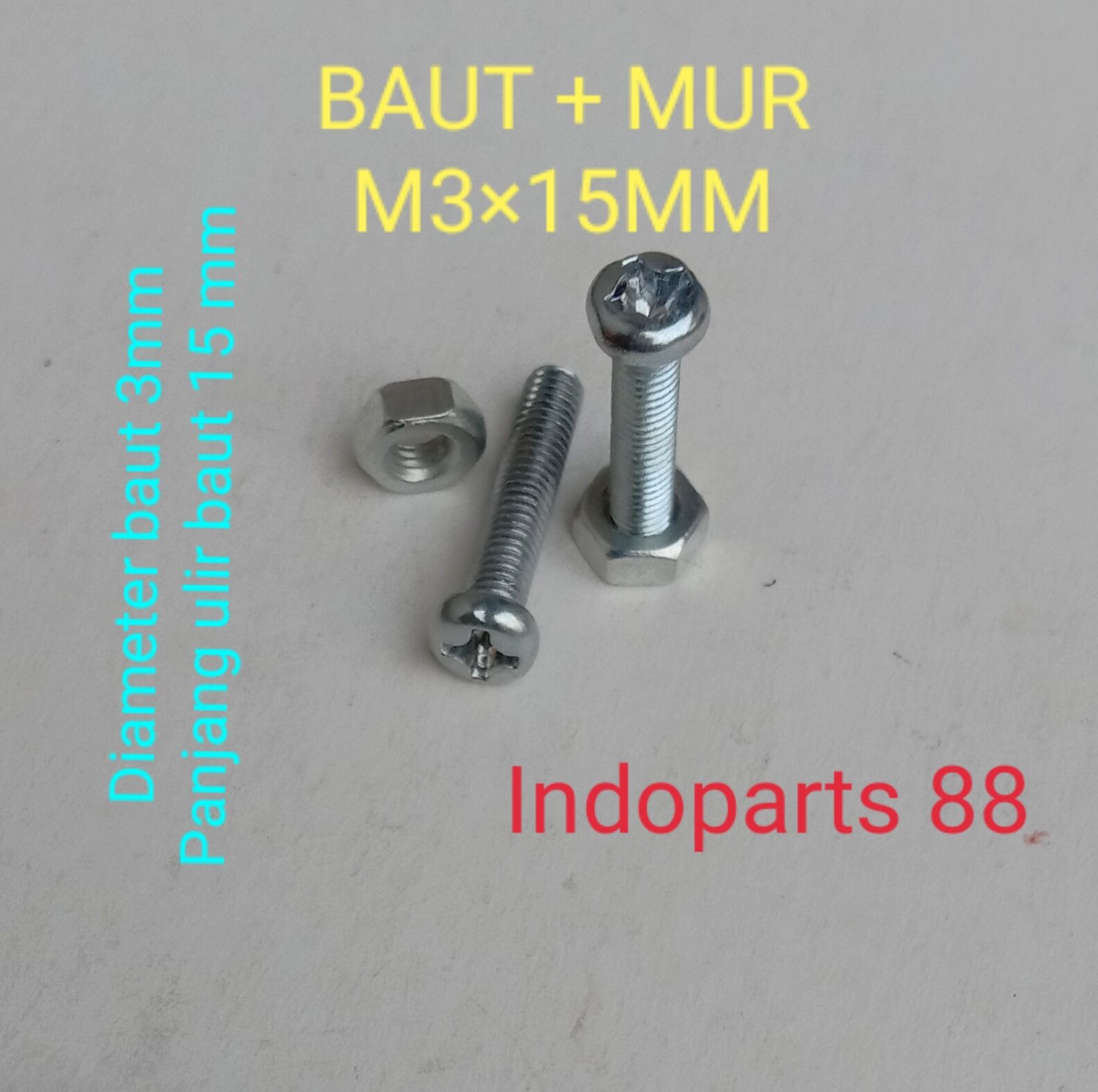 (10 SET ) BAUT + MUR M3 × 15MM BAUT 3MM×15MM BAUT TRANSISTOR TOSHIBA ...