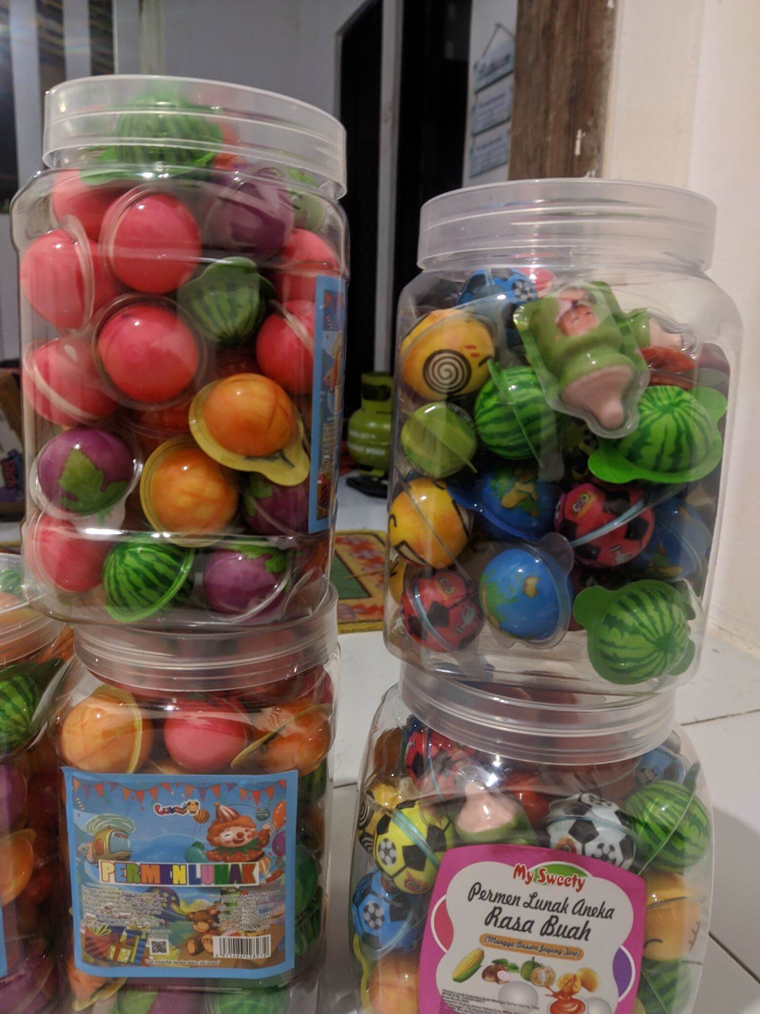Permen lunak bulat besar isi 50 pcs toples | Lazada Indonesia