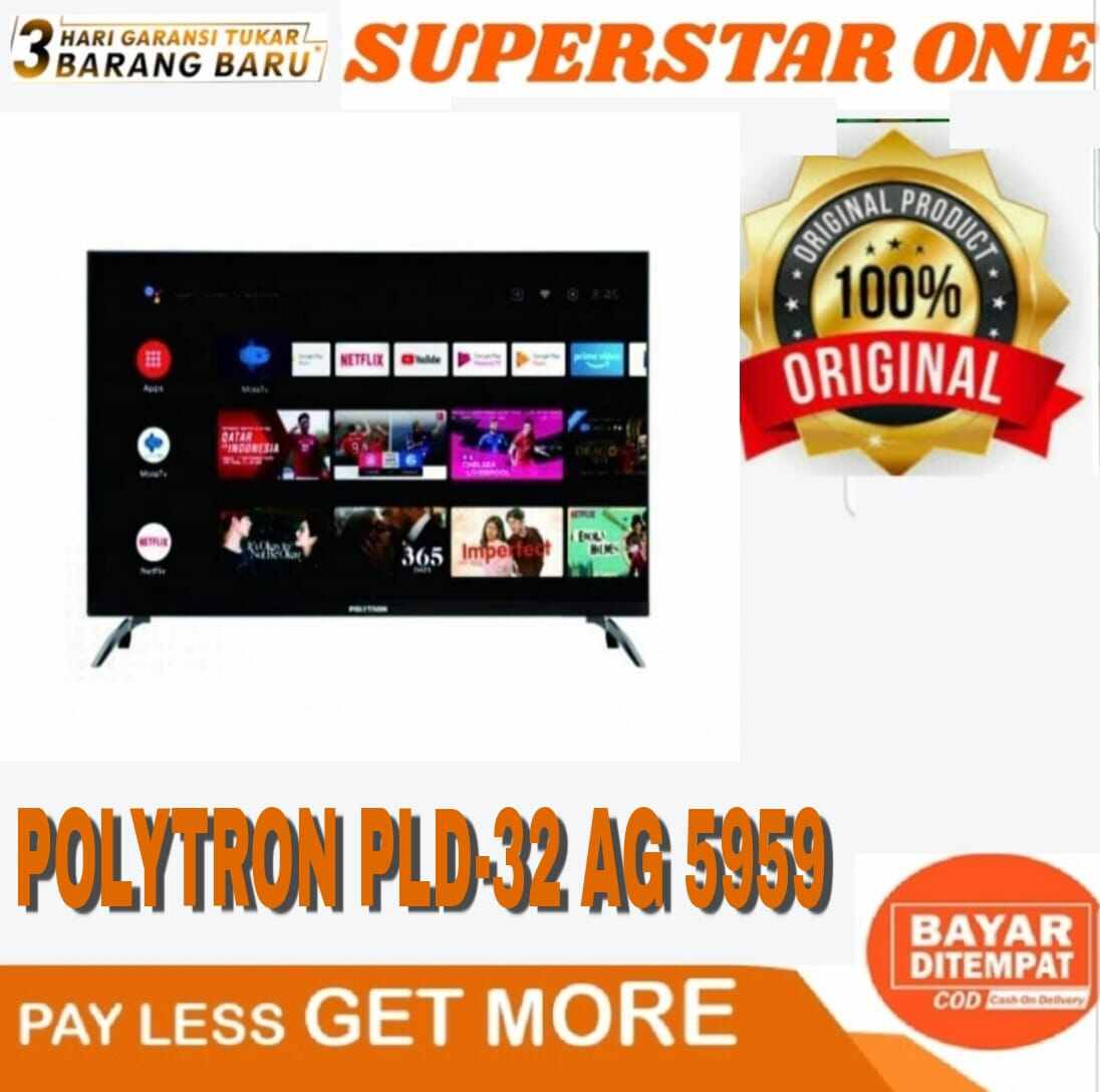 Polytron TV Led 32 inch PLD-32AG 5959 Android Smart Mola Digital | Lazada Indonesia