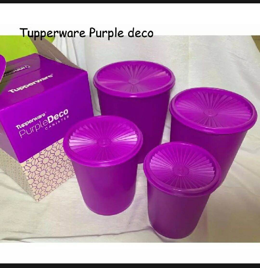 Tupperware Purple Deco Canister Set | Lazada Indonesia