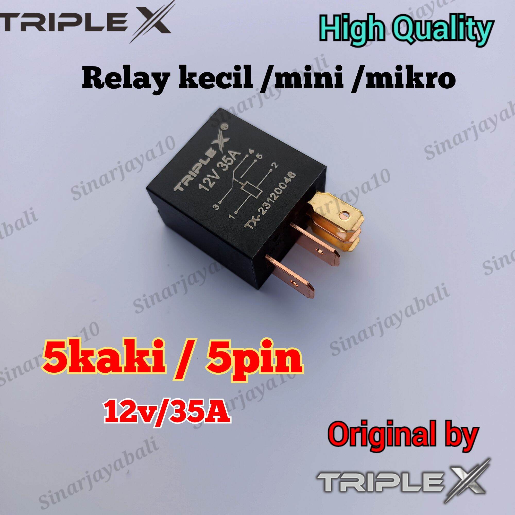relay mini 4kaki 5kaki lampu stater bendik pemutus pengisian ac fan ...