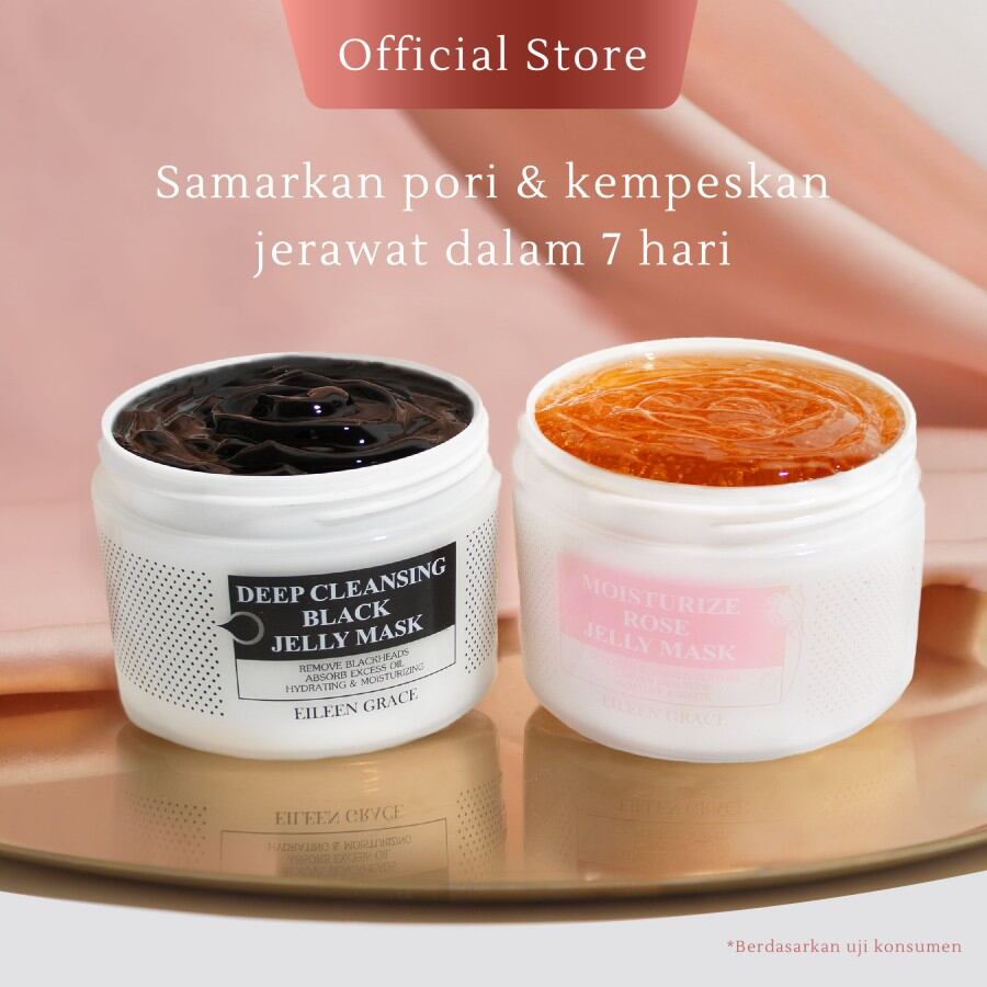 Eileen Grace Moisturize Rose Jelly Mask & Metabolism Black Jelly Mask ...