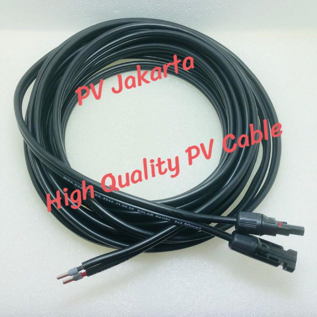 Twin Kabel 2x4mm2 Solar Panel 5 Meter + MC4 Conn + Ferrule (Hitam ...