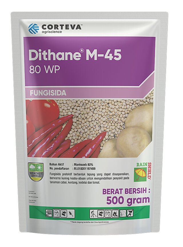 Fungisida protektif berbentuk tepung yang dapat disuspensikan, berwarna ...