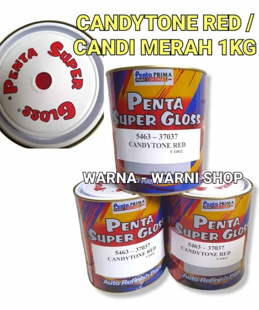 CAT DUCO PENTA CANDYTONE RED - CANDY MERAH - 1 KG - CAT PENTA SUPER GLOSS MOBIL MOTOR | Lazada ...