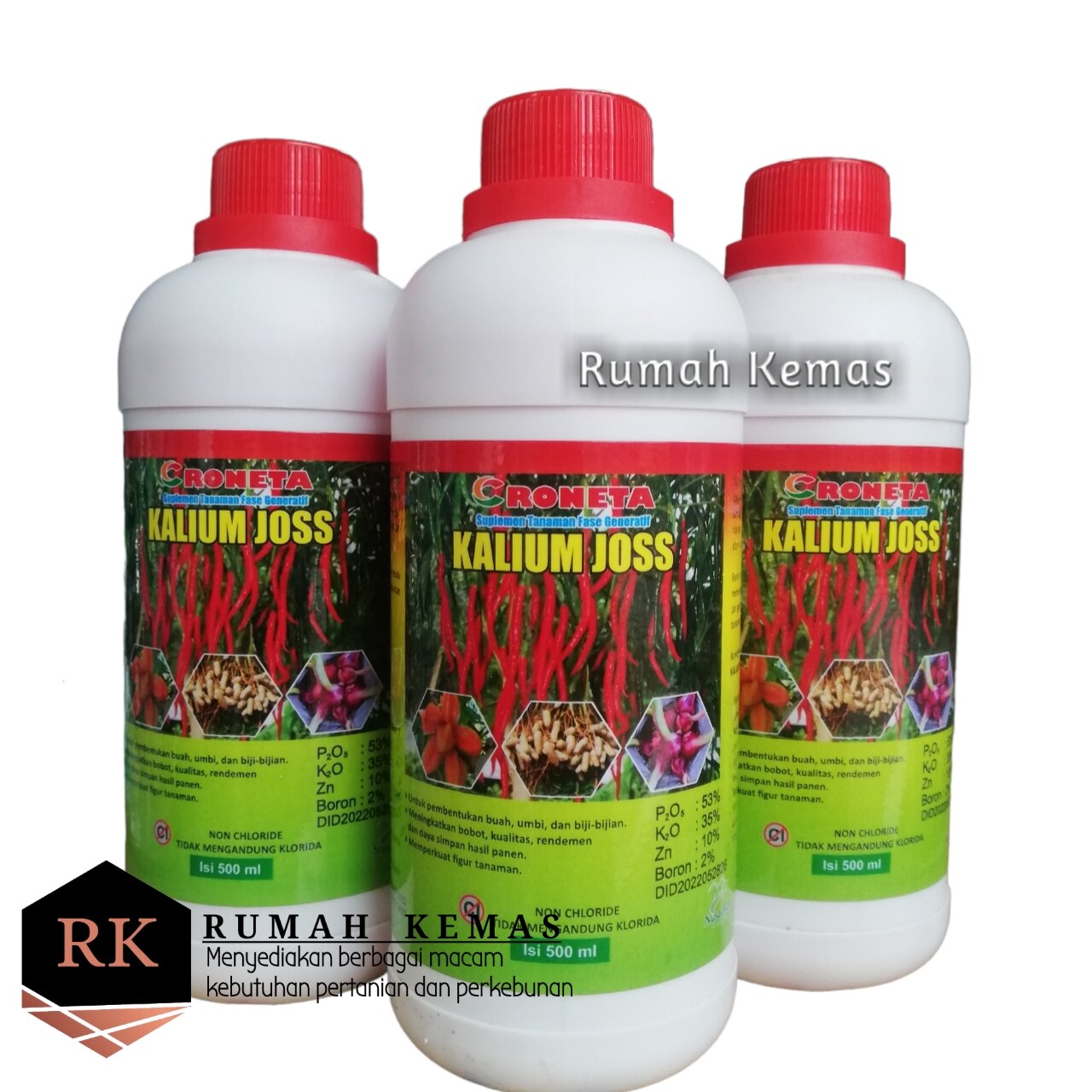 KALIUM JOSS 500 ml Kalium Cair Suplemen Tanaman Fase Generatif Roneta ...