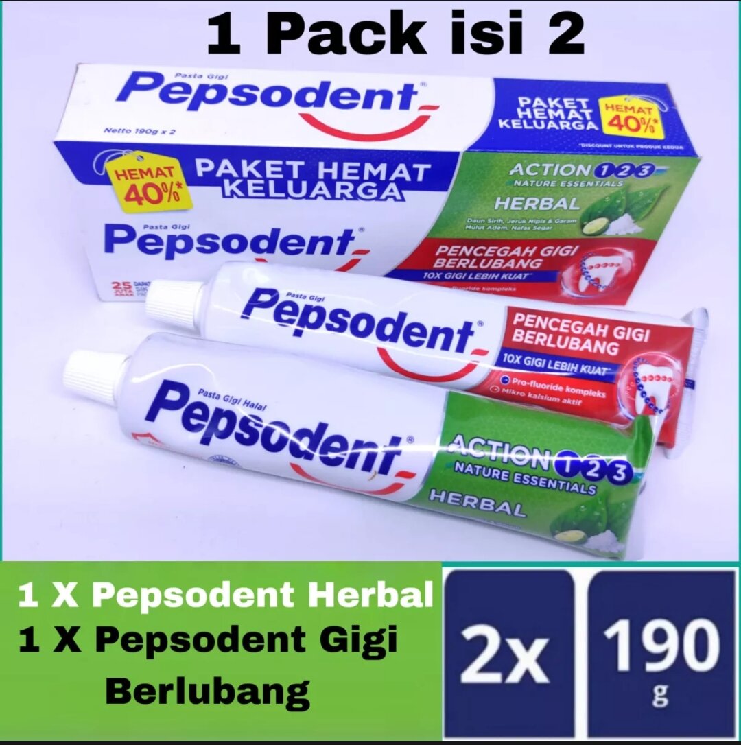 Pepsodent Paket Hemat Keluarga Pasta Gigi Pencegah Gigi Berlubang ...