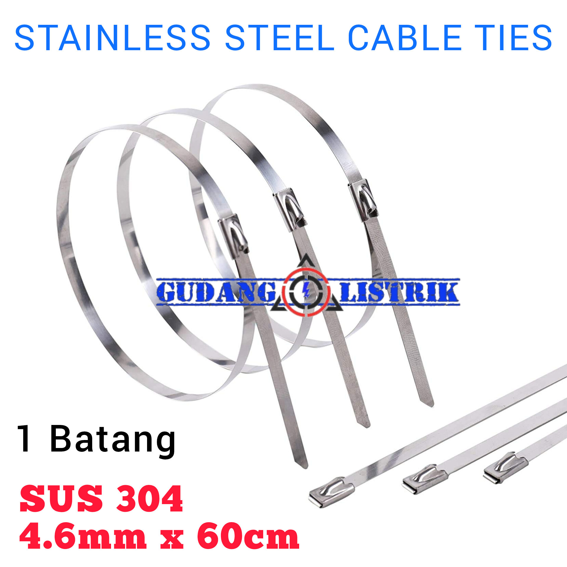 Stainless Steel Cable Ties Kabel Tis Stainless SUS 304 60cm | Lazada ...