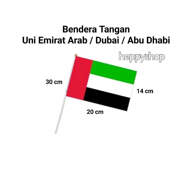 Bendera Tangan Stik Pawai Negara Uni Emirat Arab Dubai Abu Dhabi ...