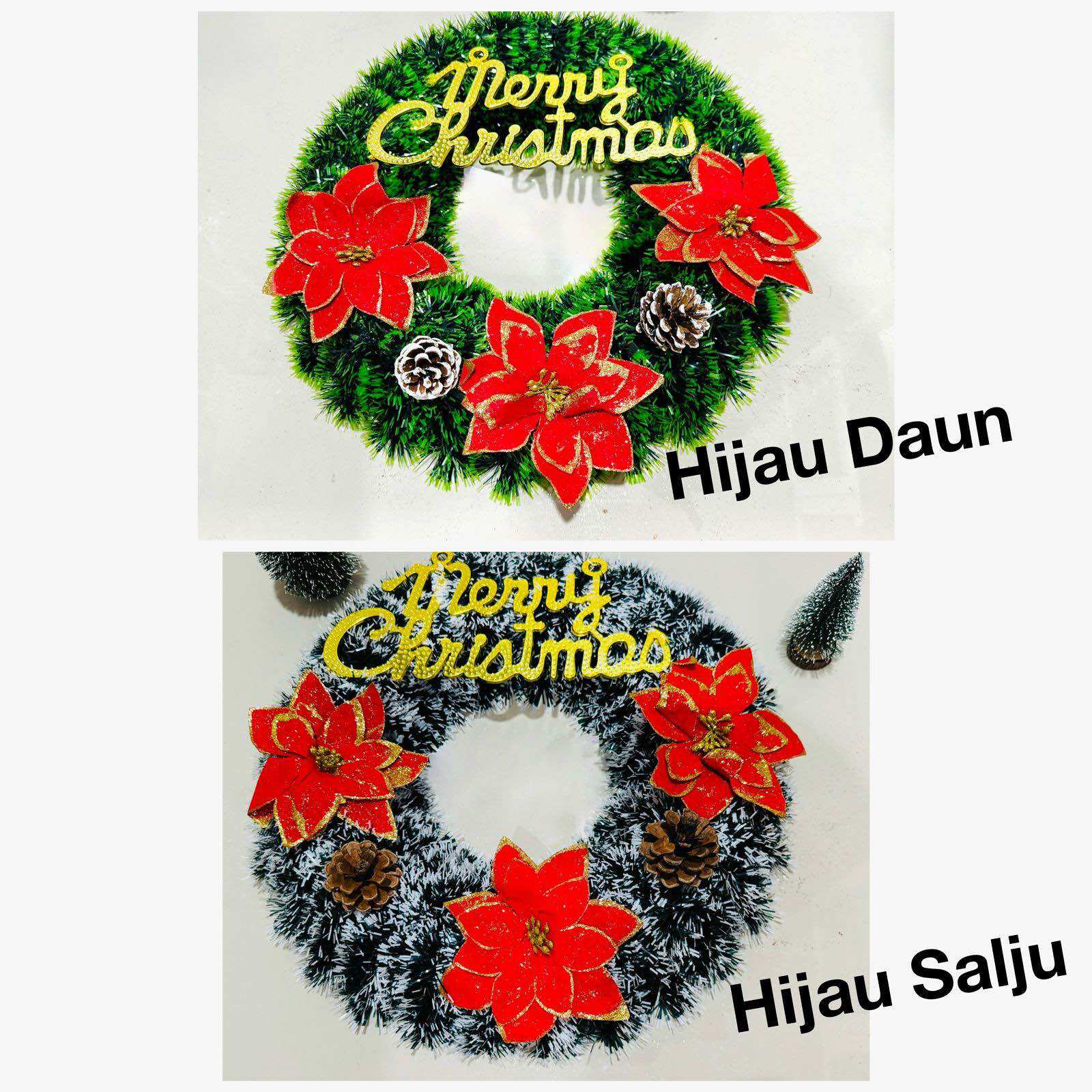 Krans natal christmas premium/ dekorasi gantungan pintu krans/paket ...