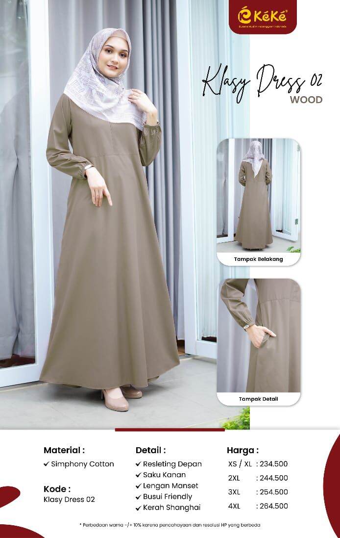 BAJU GAMIS Terbaru KEKE BUSANA/Klasy Dress 02 | Lazada Indonesia