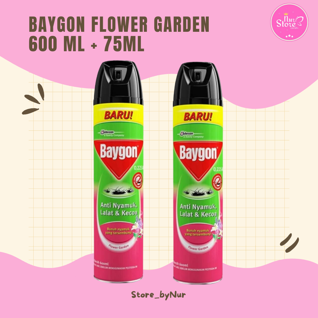 BAYGON FLOWER GARDEN 600ML+75ML | Lazada Indonesia