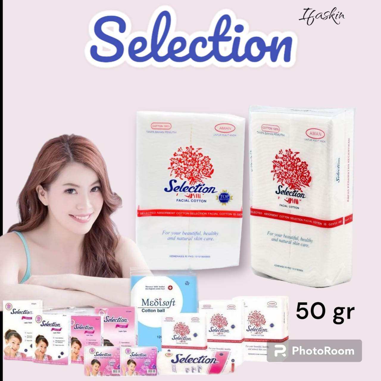Kapas Selection Kotak 50 gr | Selection Facial Cotton Kotak 50 gr ...