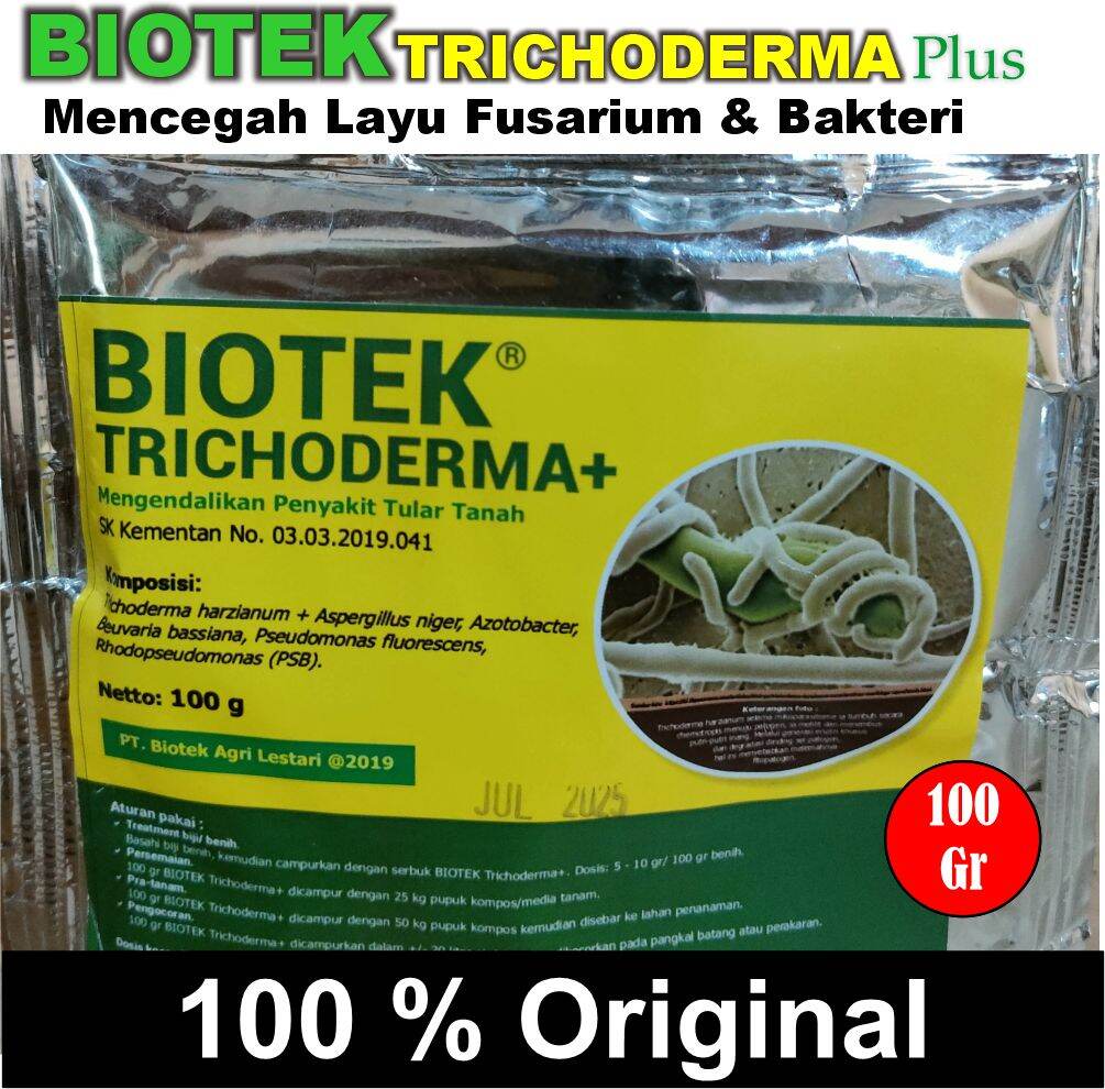 Pupuk Hayati BIOTEK TRICHODERMA plus & Insektisida hayati 100gram ...