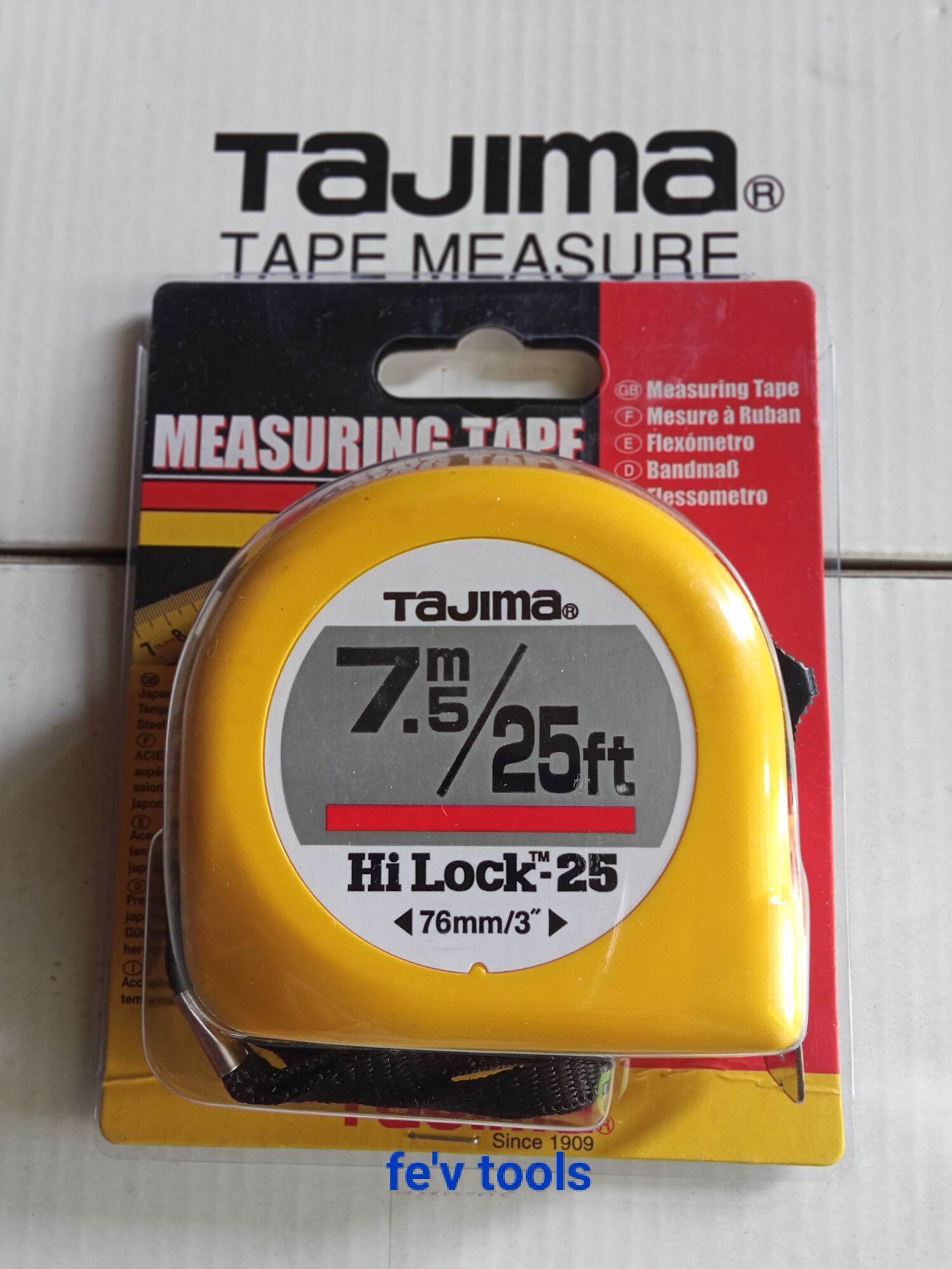 Meteran 7.5m/25ft Tajima Hi Lock-25 | Lazada Indonesia
