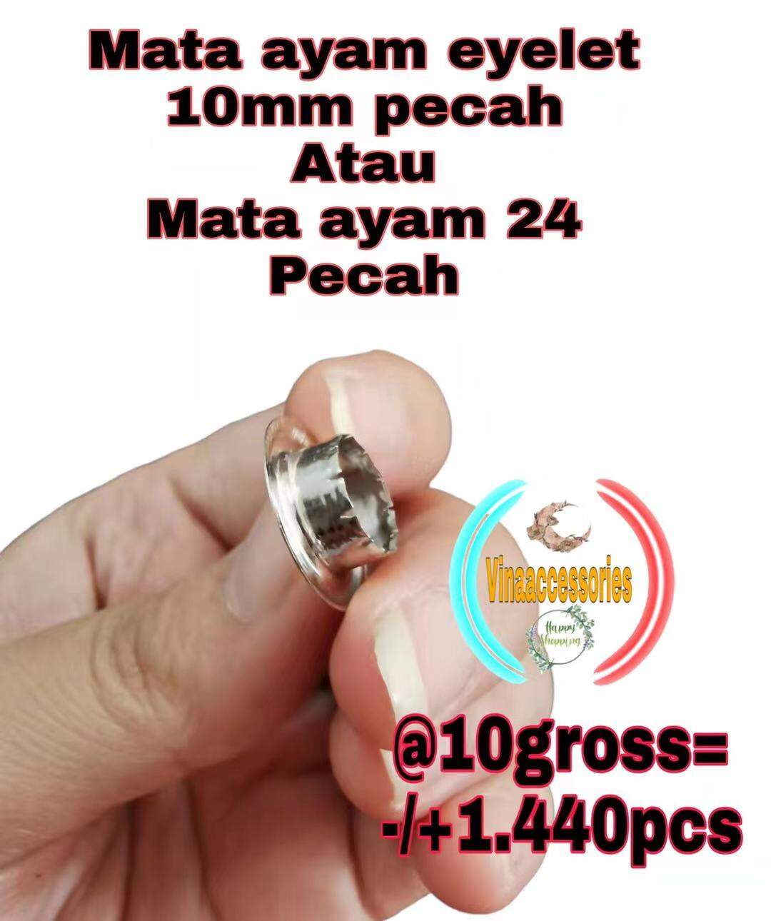 10gross mata ayam eyelet 10mm pecah / mata ayam 24 pecah | Lazada Indonesia