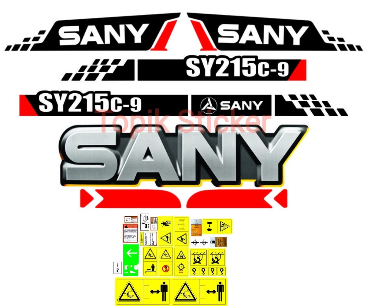 Stiker Excavator SANY SY215c-9 Stiker Alat Berat | Lazada Indonesia