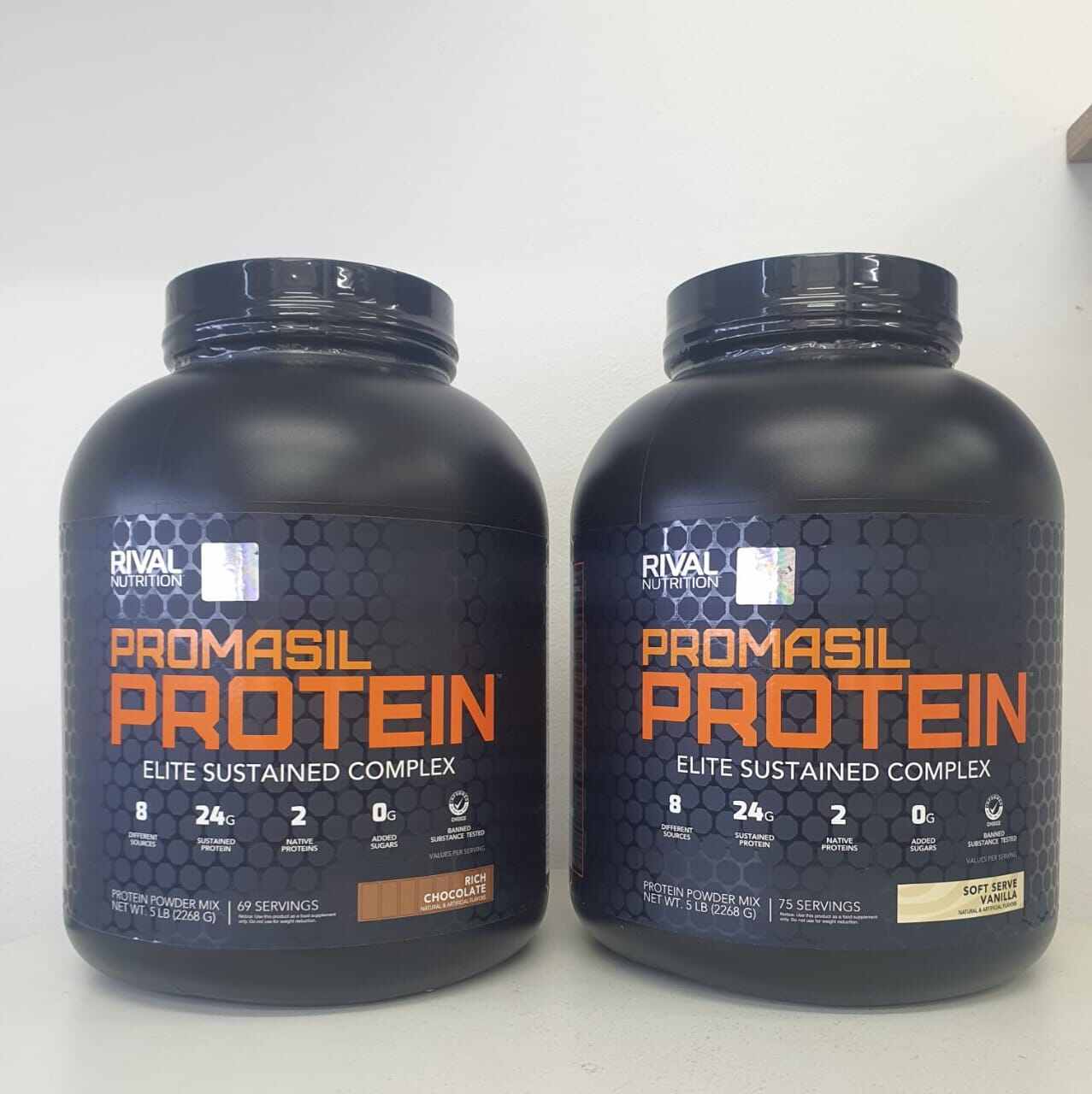 RIVAL NUTRITION PROMASIL PROTEIN 5 LBS 5LB SUSTAINED TIME RELEASE WHEY ...