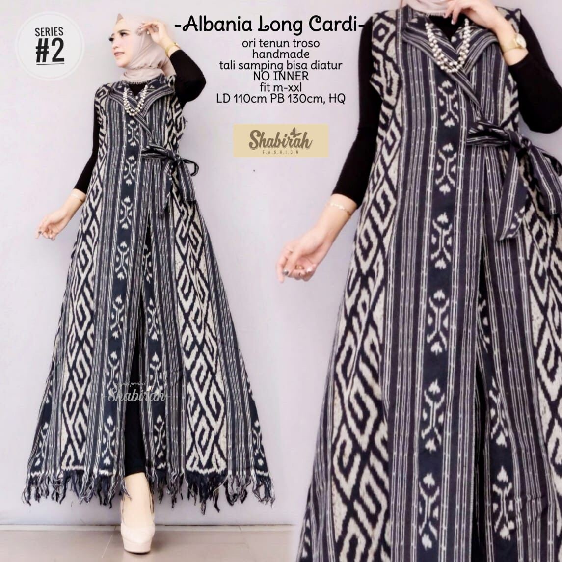 NEW MODEL TENUN 2023 (COD) ALBANIA LONG OUTER BY SHABIRAH TENUN LOKAL ...