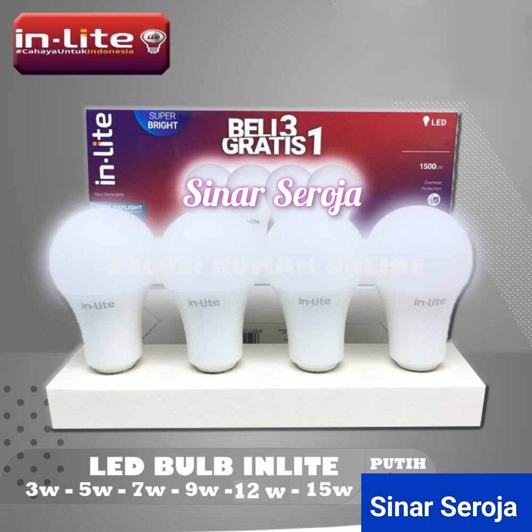 Lampu INLITE / IN-LITE LED VALUE INB010 Bohlam Murah 15W Paket Beli 3 ...