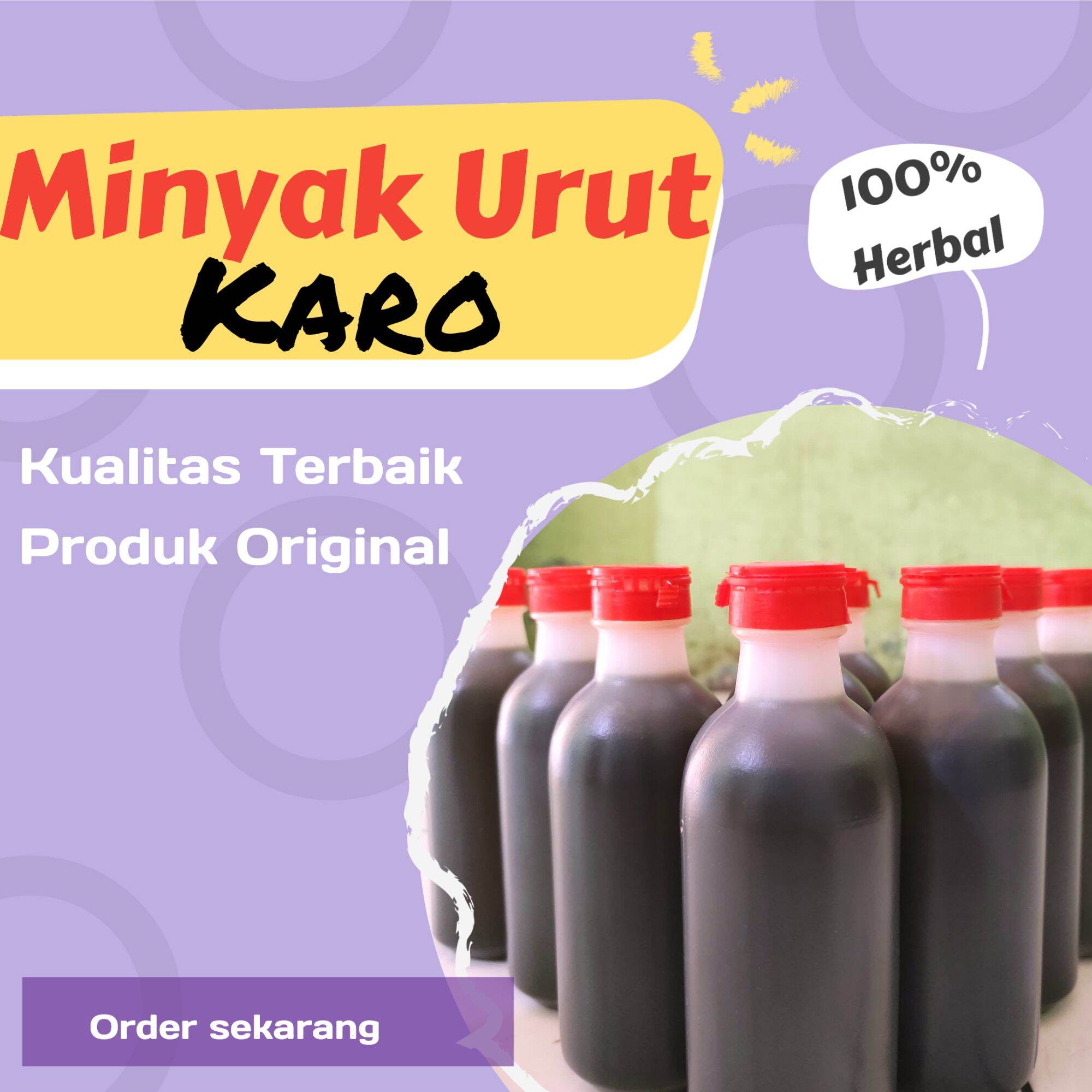 Minyak Karo Asli - Minyak Alun - Minyak Kusuk Tradisional - Minyak ...