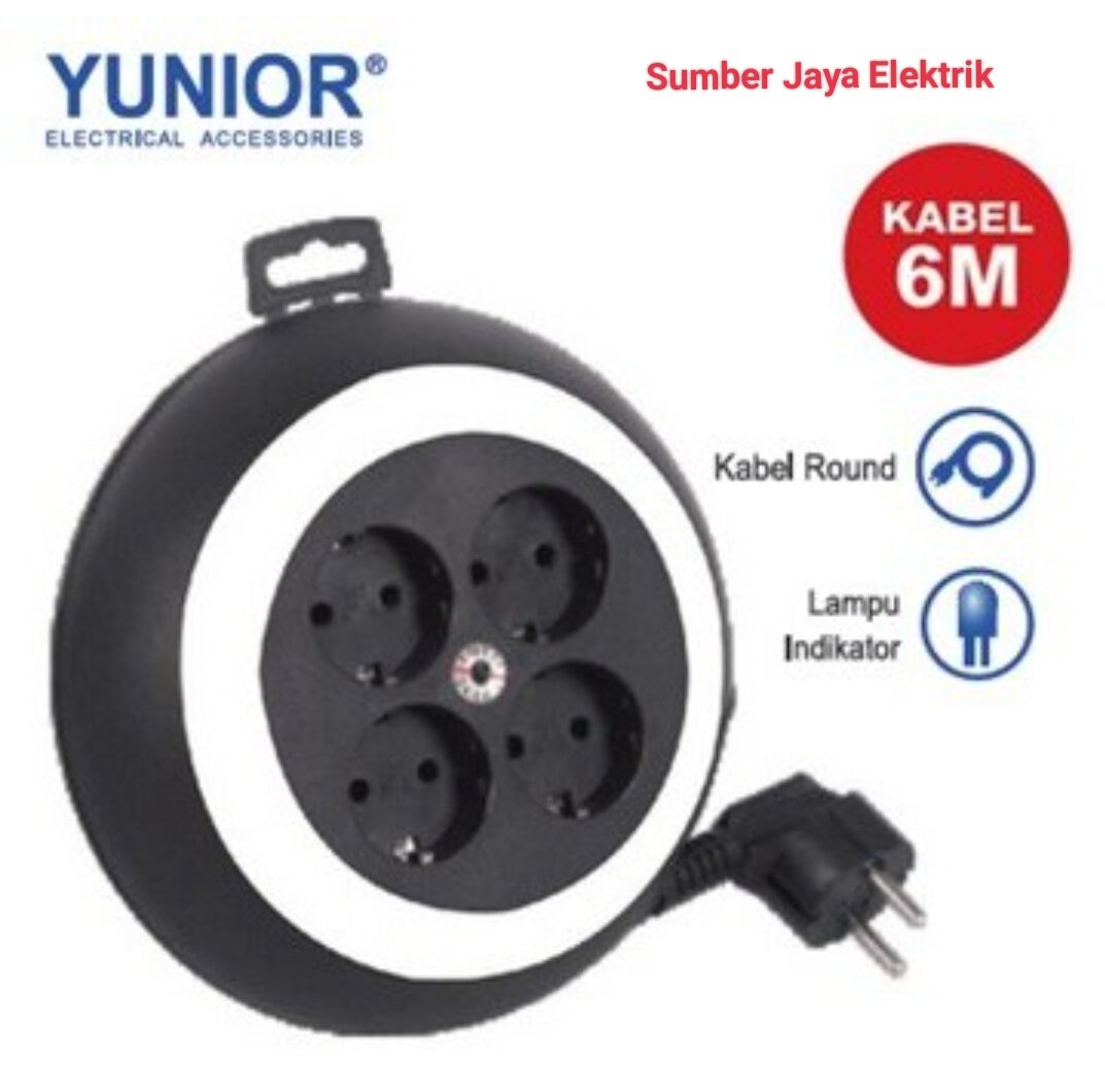 Roll Kabel / Stop Kontak Bulat / Colokan Panjang 6 Meter Yunior ...