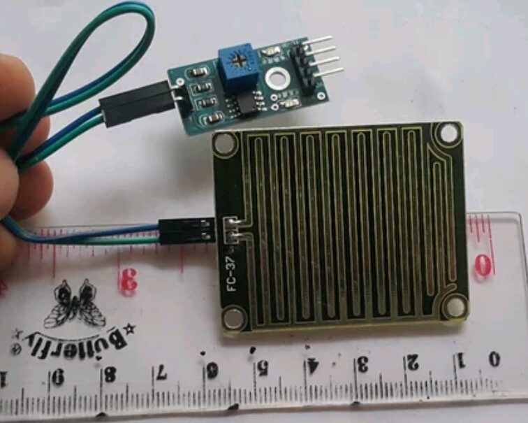 Modul Sensor dan driver rain drops sensor raindrops set sensor hujan ...