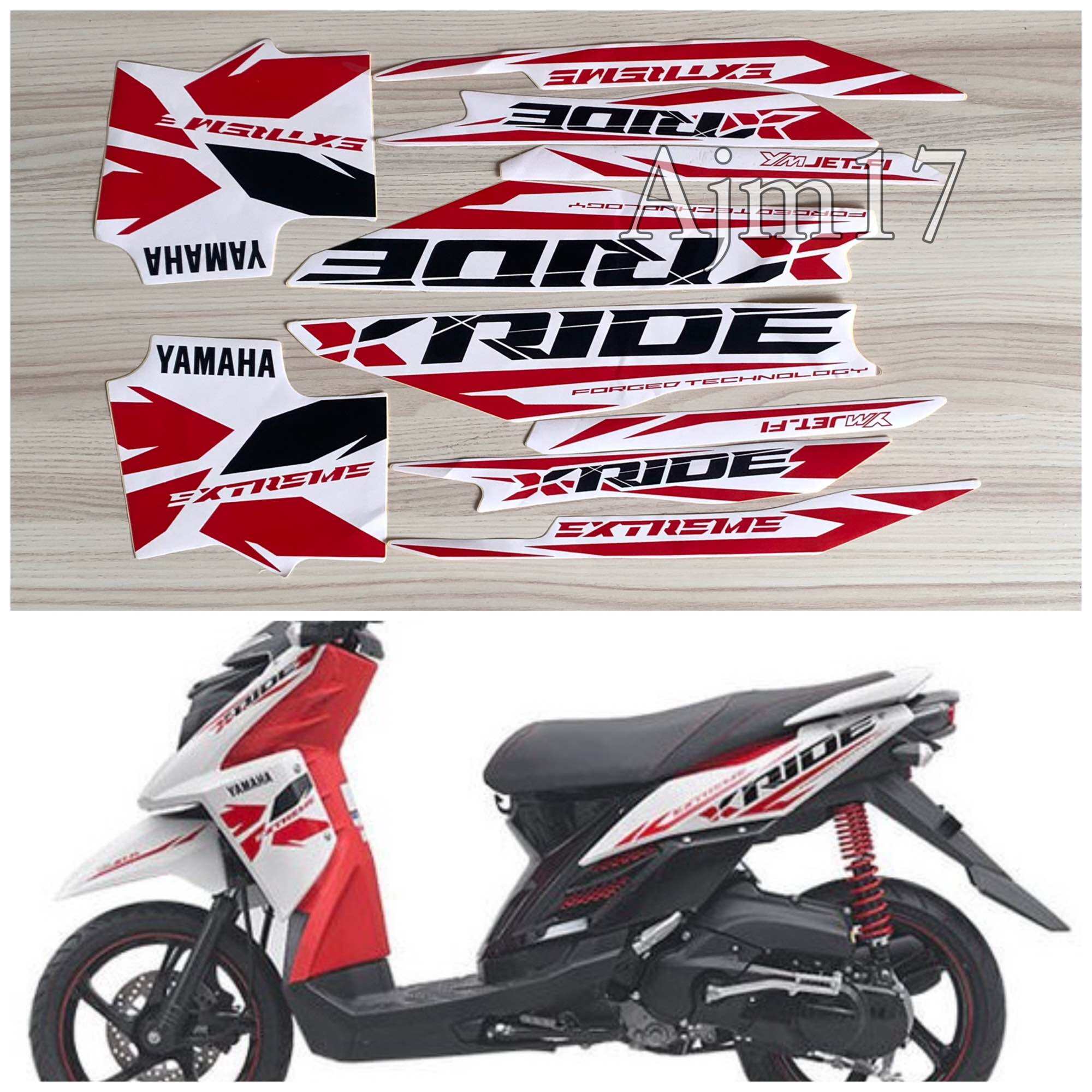 STIKER STRIPING MOTOR X RIDE 2015 PUTIH | Lazada Indonesia